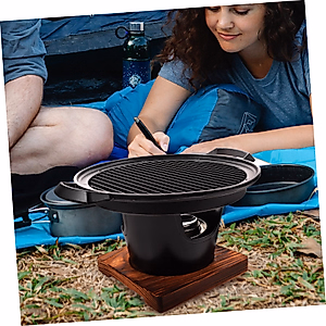 Happyyami 1 Set mini rotisserie grilling accessories for outdoor grill grilling tools for outdoor grill small portable grill portable bbq roaster portable grill girl charcoal aluminum alloy