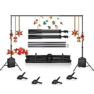 SH Heavy Duty Background Stand, 2x2M Backdrop Support System Kit with Carry Bag for Photography Photo Video Studio,Photography Studio1