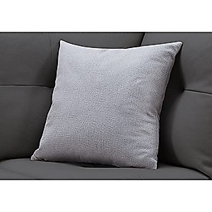 Monarch Specialties 9294, 18 X 18 Square, Insert Included, Decorative Throw, Accent, Sofa, Couch, Bedroom, Polyester, Hypoallergenic, Modern Pillow 18"X 18" Patterned Light Grey 1Pc