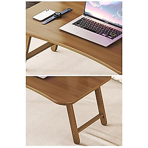 SanzIa Foldable Bamboo Coffee Table, Japanese Tatami Low Table, Portable Bay Window Table, Living Room Tea Table, No Assembly Required (Color : A, Size : 57 * 44 * 23cm)
