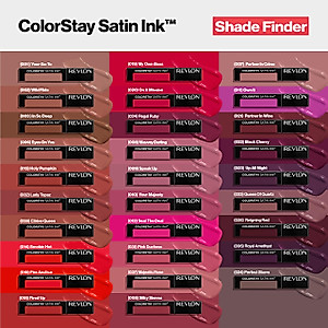 REVLON ColorStay Satin Ink Crown Jewels Liquid Lipstick, Longlasting & Waterproof Lipcolor, Moisturizing Creamy Formula Infused with Black Currant Seed Oil, 033 Queen of Quartz, 0.17 fl oz.