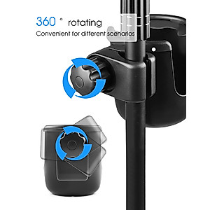 Mr.Power Mic Stand Cup Holder with Phone Holder, Universal 2-in-1 Bottle Holder for Music Stand, Boom
