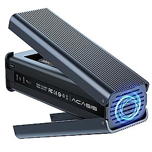 NVMe Cloner, ACASIS Dual-Bay Offline Clone with Cooling Fan, M.2 Duplicator Tool-less installation, 10Gbps NVME M.2 Duplicator for NVMe SSDs PCIe Size 2230/2242/2260/2280 (8TB Capacity)