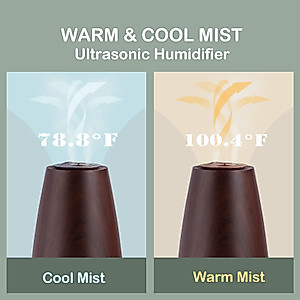 Cool Mist Humidifier，Elecameier Air humidifier for Home/Bedroom with Remote Control 2.3L Smart Air Humidifier for Desk/Office/Bedroom 25dB Whisper Quiet with Auto Shut off dark wood