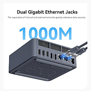 Beelink EQi12 Mini PC, Intel Core 1220P (up to 4.4GHz) 10C/12T, Mini Computer 24GB LPDDR5 5200MHz 500GB PCIe4.0 SSD, Dual HDMI Display 4K 60Hz/WiFi6/BT5.2/HTPC/NPU/AI/Built-in PSU