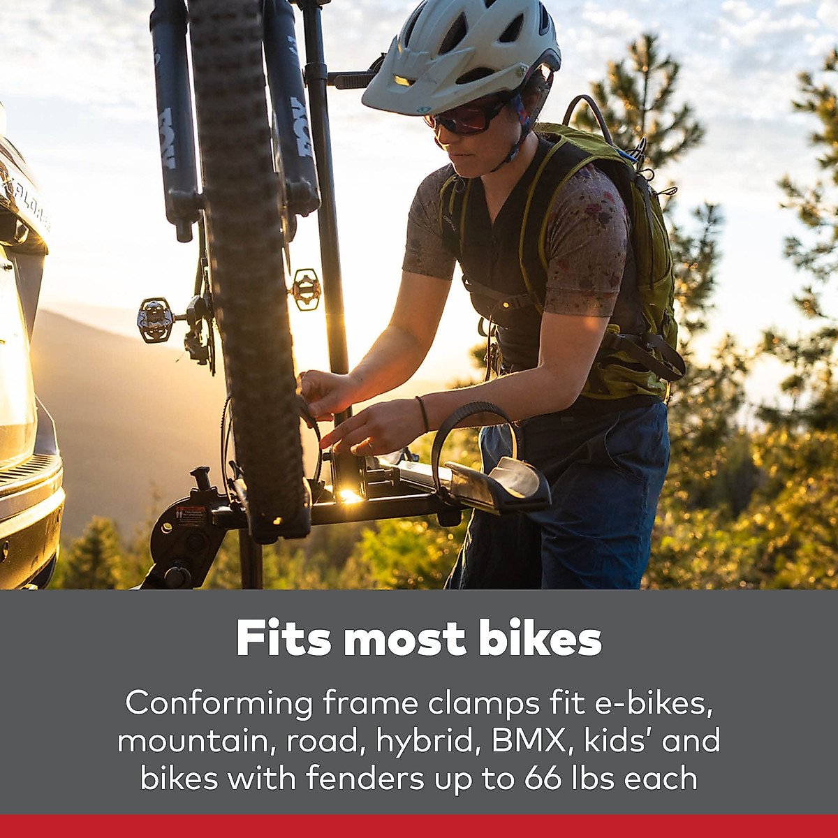 Yakima OnRamp 2 Bicycle Capacity 2 Inch EBike Carrier Hitch Mount Bike Rack, Compatible BackSwing and StraightShot, Black