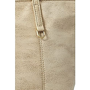 HOBO Kingston Small Tote Bag For Women - Hide Leather Construction With Zippered Top Closure, Chic and Durable Hand Bag Gold One Size One Size