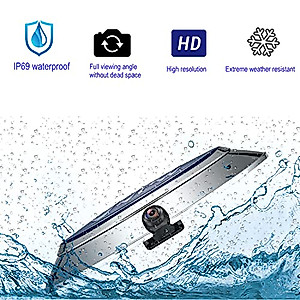 Backup Rear Cameras Compatible with Ford F150 F250 F350 F450 F550 2004-2016, with Ford Flex 2009-2012, w/ Ford Tailgate Emblem Backup Camera HD Night Vision/ Starlight Night Vision/ AHD Waterproof