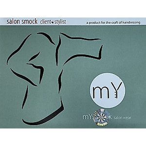 MYSMOCK Professional Smock Style Hair Saloon Guest Spa Client Black Kimono Cosmetology Uniform - Peinada Stylist Hairdresser Workwear for Unisex (CA58895)