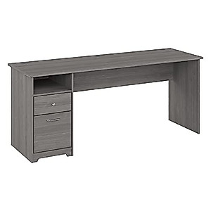 Bush Furniture Cabot Computer Desk with Drawers, 72W, Modern Gray
