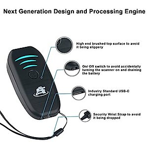ScanAvenger Portable Mini-Wireless Bluetooth Barcode Scanner: Hand Scanners - Cordless, Rechargeable 1D & 2D Scan Gun for Inventory Management - Wireless, Handheld USB QR (1D & 2D Barcode Scanner)