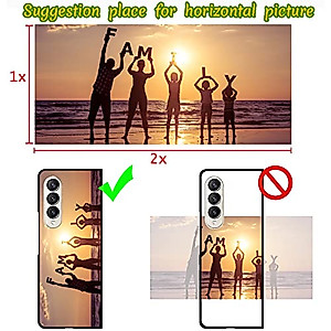 WOWTIFY Custom Phone Case for Samsung Galaxy Z Fold 4,Personalized Photo Phone Cases Customized Gift for Birthday Xmas Valentines Friends Her Him, Protective Black Hard Case