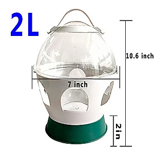 Bird Feeding Pigeons Feeder Water 2L Plastic Pet Drinker Dispenser Pot Container Birds - Automatic Feeders Water Dispenser