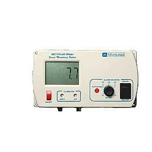 Milwaukee MC110 pH Monitor with Mounting Kit, 0.0 to 14.0 pH, +/-0.2 pH Accuracy, 3.5 to 7.5 pH Set Point