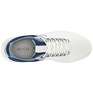 ECCO Men's Core Hydromax Water Resistant Golf Shoe, White/SILVERMETALLIC/Blue Depths, 10-10.5