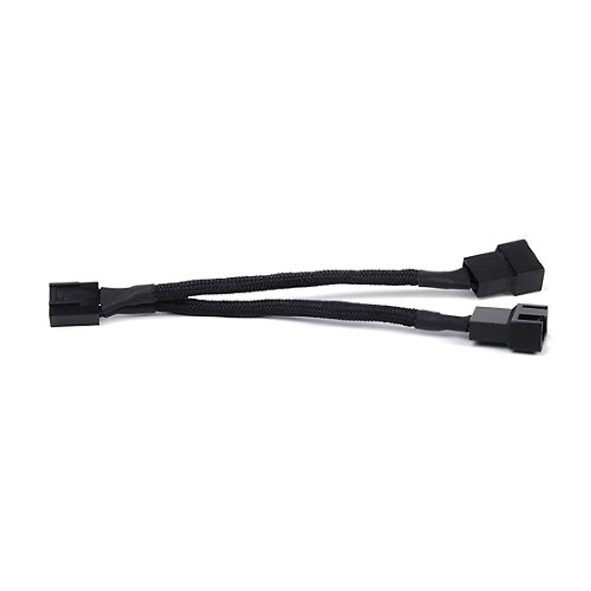 SilverStone Technology All Black Sleeved 1-to-2 Sleeved PWM Fan Splitter Cable (CPF01)