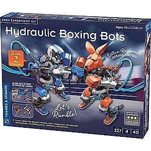 Thames & Kosmos Hydraulic Boxing Bots STEM Experiment Kit | Build Two Hydraulic-Powered Boxing Robots! | Explore Hydraulic, Water-Powered Systems | Challenge a Friend to a Robot Duel!