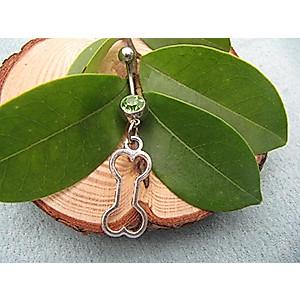 2Pcs Dog Bone Belly Ring