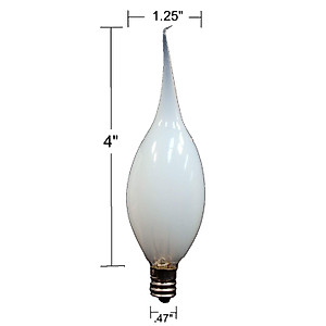 Creative Hobbies® Country Style Silicone Dipped Candle Light Bulbs, 15 Watt -Pack of 6 Bulbs