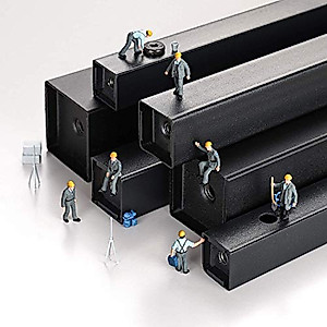 Cubiker Computer Home Office Desk, 47" Small Desk Table with Storage Shelf and Bookshelf, Study Writing Table Modern Simple Style Space Saving Design, Black