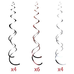 Blulu 50th Birthday Party Decorations, 50th Birthday Party Rose Gold Hanging Swirls Ceiling Decorations Shiny Foil Swirls for 50th Birthday Decorations 50 Years Old Party Supplies 30 Count