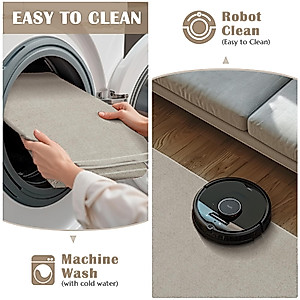 jinchan Modern Area Rug 2x3 Washable Rug Indoor Entryway Doormat Grid Accent Rug Kitchen Rug Geometric Contemporary Rug Non Slip Carpet Soft Rug for Living Room Bedroom Bathroom Home Office Taupe