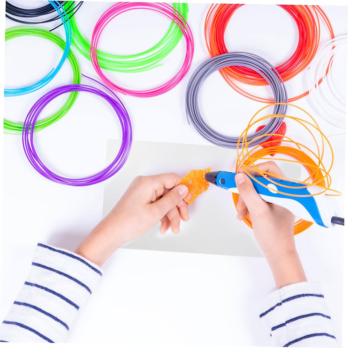 CHILDWEET 10pcs Board 3 Mat 3 Stencils 3D Doodler Pen Mat Transparent Drawing Board 3D Pen Mat 3D Printer Pen Mat Three-Dimensional Child PVC White Graffiti Pen