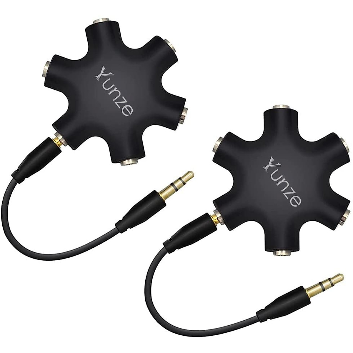 Multi Headphone Audio Splitter, 5-Way Jack 3.5mm Audio Headphone Splitter Stereo Audio Headset Adapter, Headphone Splitter To Connect Up To 5 Devices For Classrooms, Audio Mixing, Shared Experiences