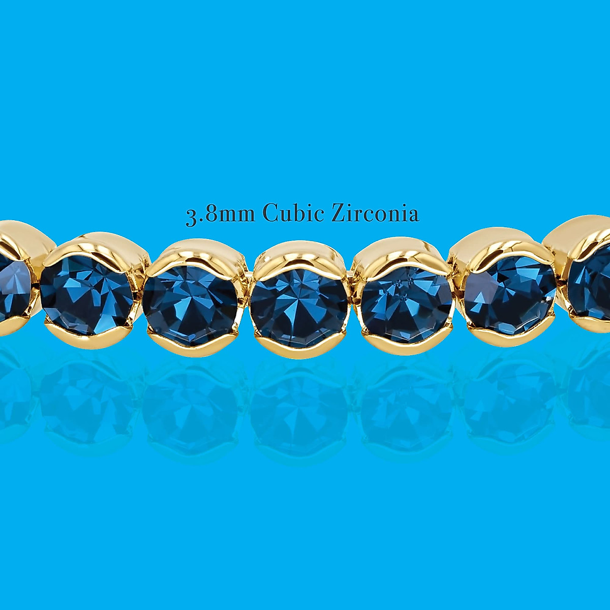 HOT JEWELRY BOX 14K Gold Plated Tennis Bracelet | Gold Bangle Jewelry Bracelets for Women | Aesthetic Accessories with Exquisite CZ and Adjustable Memory Wire for Easy Fit on Any Wrist size