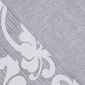 Amazon Basics Ultra-Soft Lightweight Reversible Microfiber Comforter Bed-in-a-Bag, 7-Piece Set, Full/Queen, Gray Medallion