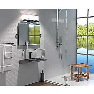 Gatco 1444SN, Modern Rectangle Base Freestanding Countertop Towel Holder, Satin Nickel / 10.50"W x 11.13"H T-Shape Style Countertop Hand Towel Holder for Bathroom, Kitchen/ Fingertip Towel Rack