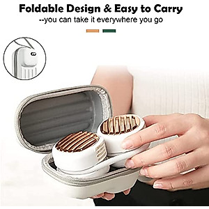 Genround Changeable Neck Fan, Portable Hanging Neck Fan Neck Air Conditioner Pocket Sized Hands Free With Display for GYM Camping Hiking Outdoor Travel