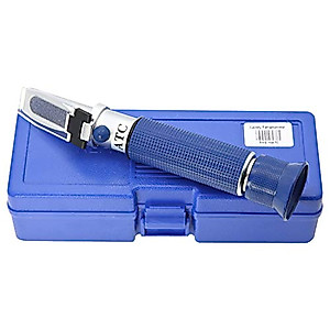 Salinity Refractometer for Aquarium Fish, Salt Water Testing, Dual Scale Salinity Tester PPT& Specific Gravity Saline Seawater Refractometer Hydrometer with ATC, Made of Copper Not Cheap Aluminum
