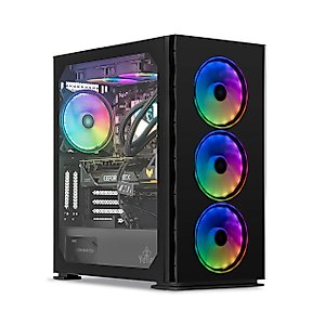 YEYIAN Gaming PC Yari II - AMD Ryzen 7 7700X 4.5GHz, GeForce RTX 4070 Ti 12GB (> 3090) Desktop Computer, 16GB DDR5 4800MHz RAM, 1TB NVMe SSD, Win 11 Home, Liquid Cooled, 850W PSU, VR Ready, WiFi