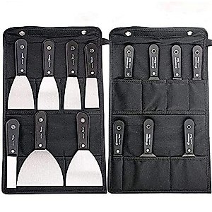 7 PCS Drywall Tools,Putty Knife,Paint Scraper Tool With Storage Bag,Stainless Steel Putty Knife Set,Drywall Scraper Spackle Taping Knife For Spreading Drywall Spackle Mud, Taping,Repairing wall
