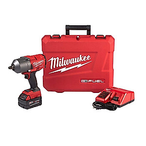 Milwaukee M18 FUEL 18-Volt Lithium-Ion Brushless Cordless 1/2 in. Impact Wrench with Friction Ring Kit with One 5.0Ah Batteries