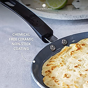 MasterClass Master Class Ceramic Non-Stick Induction Ready 24cm Eco Crêpe Pan, Silver