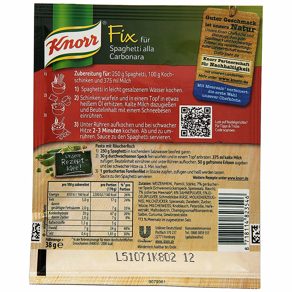 Knorr Fix Spaghetti alla Carbonara