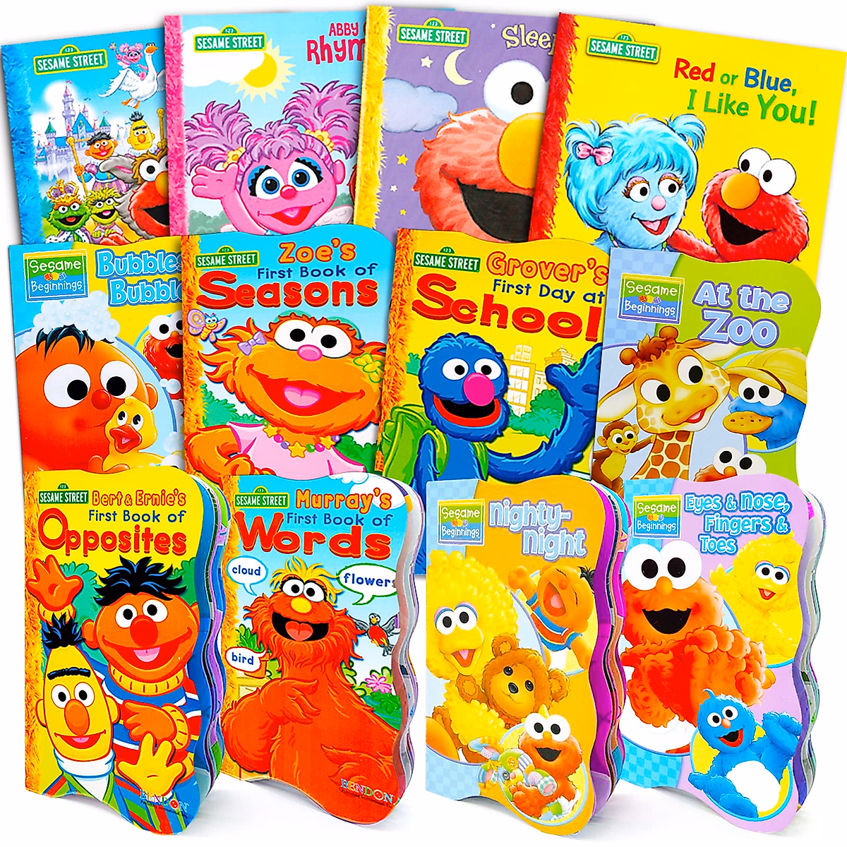 Sesame Street Board Books Ultimate Bundle Set for Kids, Toddlers - Pack of 12 Sesame Street Early Reader Board Books | Early Learning Books for Babies