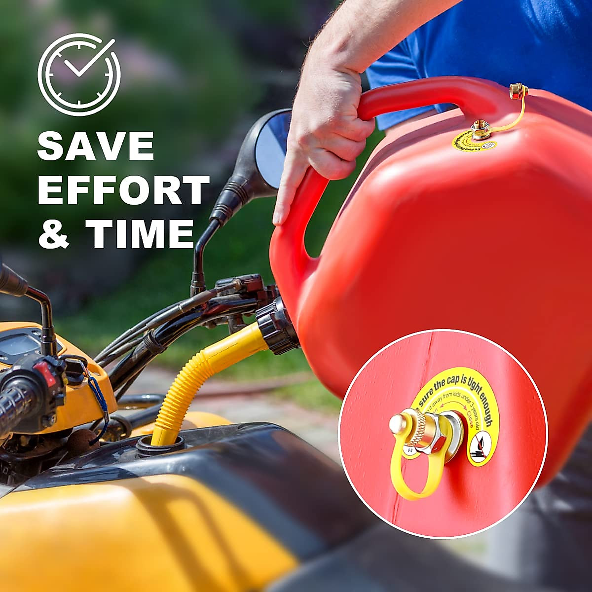 Magicfour Fuel Gas Can Vent Caps, 6 Pack Fuel Gas Tank Vent Caps Gas Can Replacement Vent Plug Gas Jug Vent Caps for Gas Fuel Water Can Jug to Allow Faster Flowing