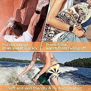 Arctime 5 Pack Soft Silicone Bands Compatible with Apple Watch Band 38mm 40mm 41mm 42mm 44mm 45mm 49mm, Sport Strap Breathable Wristbands for iWatch Ultra Series SE 8 7 6 5 4 3 2 1 Women Men