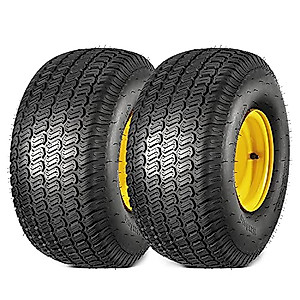 MaxAuto 20x8.00-8 Lawn Mower Tires 20x8x8 Lawn Tractor Tire 20x8-8 Turf Tire with Rim, 3.5" Offset Hub, 3/4" Bore with 3/16" Keyway, 4 Ply, 965lbs Capacity, Set of 2