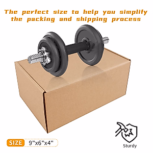 Shipping Boxes,9" x 6" x 4" Which is Anti-Impact Come with Exquisite Sealing Label.Suitable E-Commerce Packaging, Shipping Packaging.