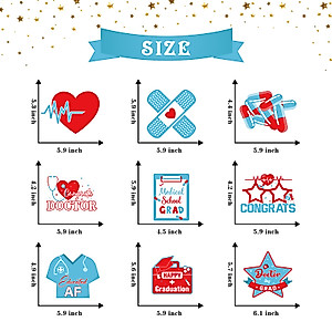 INNORU Congrats Doctor Hanging Swirls Streamers, Foil Ceiling Doctor Graduation Party Swirls Supplies, Medical School Graduation Party Hanging Decorations Supplies 15 PCS