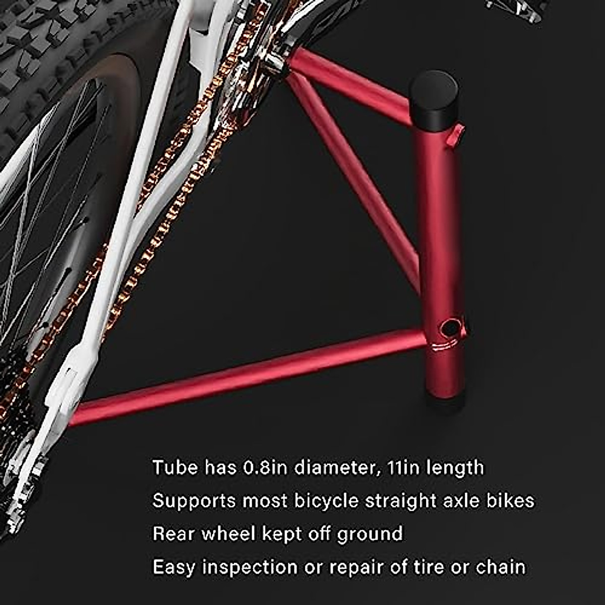 BORDSTRACT Bike Repair Stand, Bike Repair Stand Height Adjustable, Bicycle Mechanic Maintenance Rack Shop Home, Bicycle Floor Parking Rack for Storage Repair Display Support(Red)