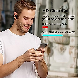 Wireless Earbuds Bluetooth 5.3 Headphones with HiFi Stereo Sound in-Ear Earphones Cool Mecha Earbud Auto Pairing Gaming/Deep Bass Music Mode Headset Built-in Microphone