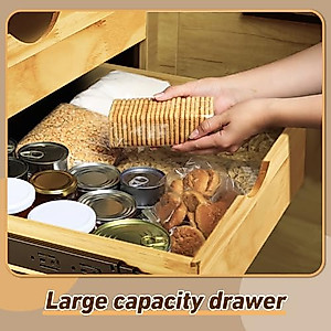 Soaoo 2 Pcs Pull out Drawers for Kitchen Cabinets Assembled Roll out Cabinet Organizer Corner Sliding Drawers for Inside Cabinets, 14”W x 21”D, Requires At Least 14.6” Cabinet Opening