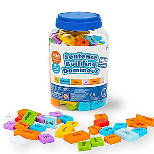 Educational Insights Sentence Building Dominoes, Learn to Write Manipulatives for Classroom & Home, Set of 114 Double-Sided Dominoes, Ages 6+