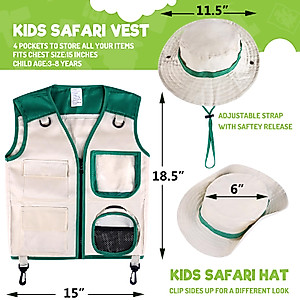 GINMIC Kids Explorer Kit & Bug Catching Kit, 11 Pcs Outdoor Exploration Kit for Kids Camping with Binoculars, Adventure, Hunting, Hiking, Educational Toy Gift for 3-12 Years Old Boys Girls