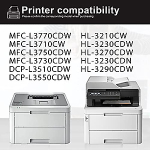 AK (Page Yield Upto 2,300 Pages) TN223Y Toner Cartridge Compatible Replacement for Brother TN 223 TN-223 MFC-L3770CDW L3710CW L3750CDW L3730CDW HL-3210CW 3230CDW Printer (Yellow, 1-Pack)